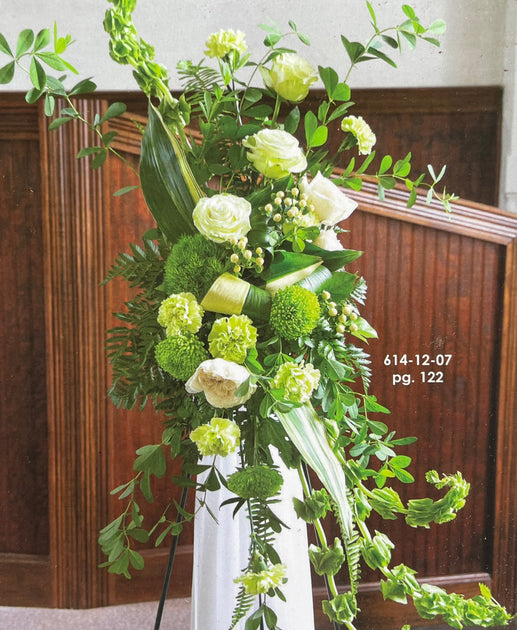 Modern White & Green Standing Spray – The Wild Orchid